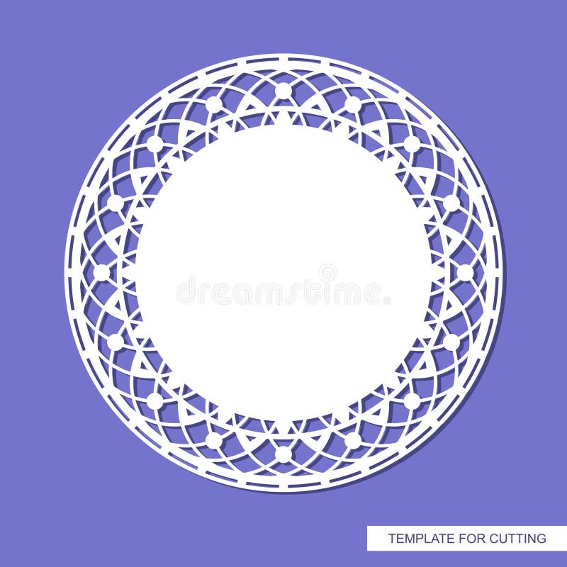 Round carved blank. stock vector. Illustration of lace - 234234200
