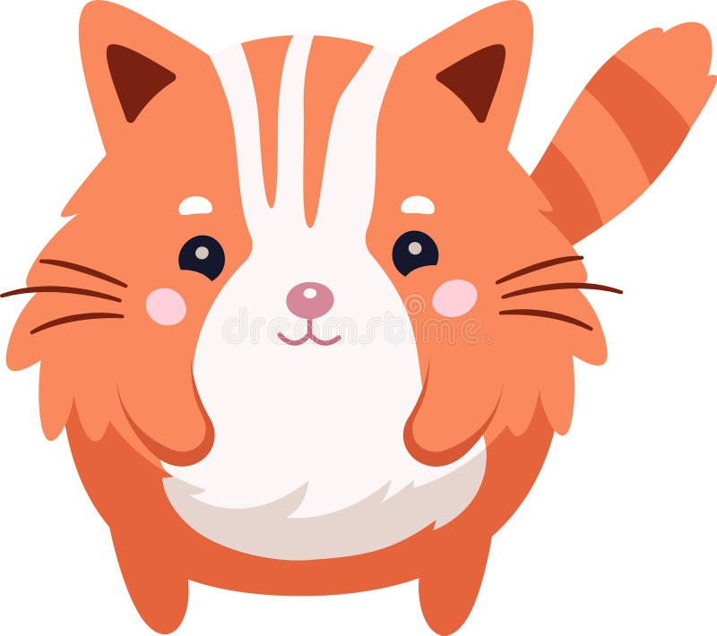 Round Cat Smiling stock vector. Illustration of round - 283642177