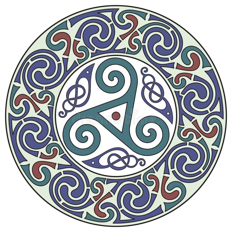 Round Celtic Design. Celtic Mandala Stock Illustration - Illustration ...