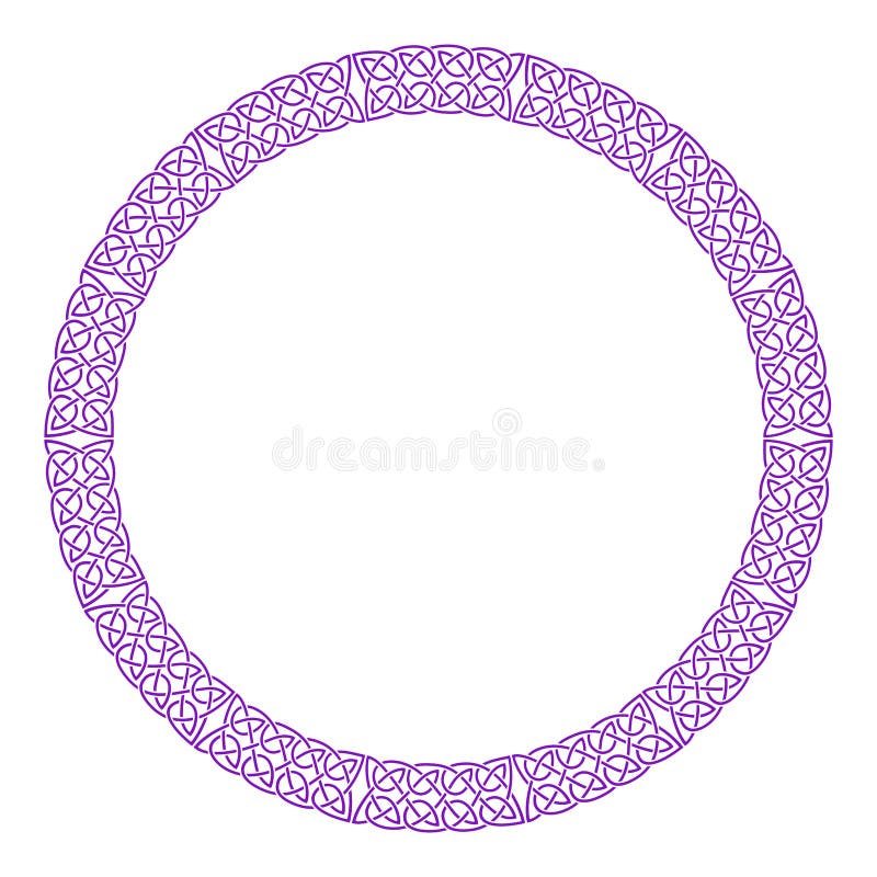 Round Celtic Knots Frame. Traditional Medieval Frame Pattern ...
