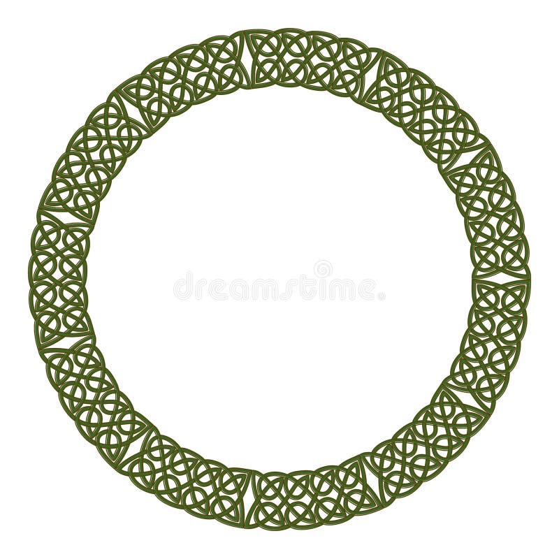 Set of Round Celtic Knots Frames. Traditional Medieval Frame Pattern ...
