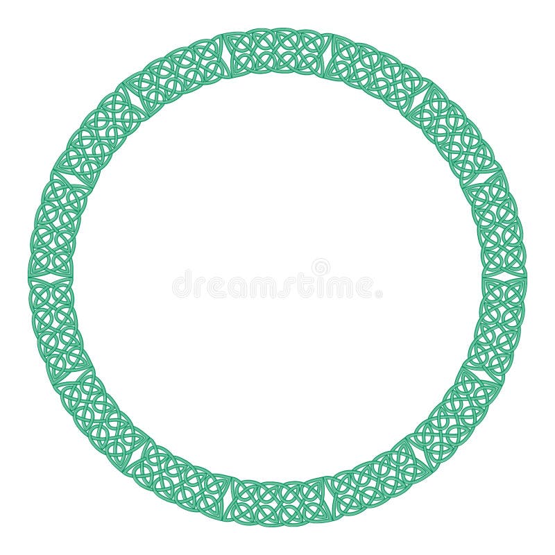 Round Celtic Knots Frame. Traditional Medieval Frame Pattern ...