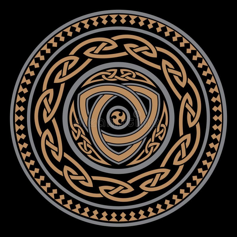 Round Celtic, Scandinavian Design, Celtic Pattern Stock Vector ...