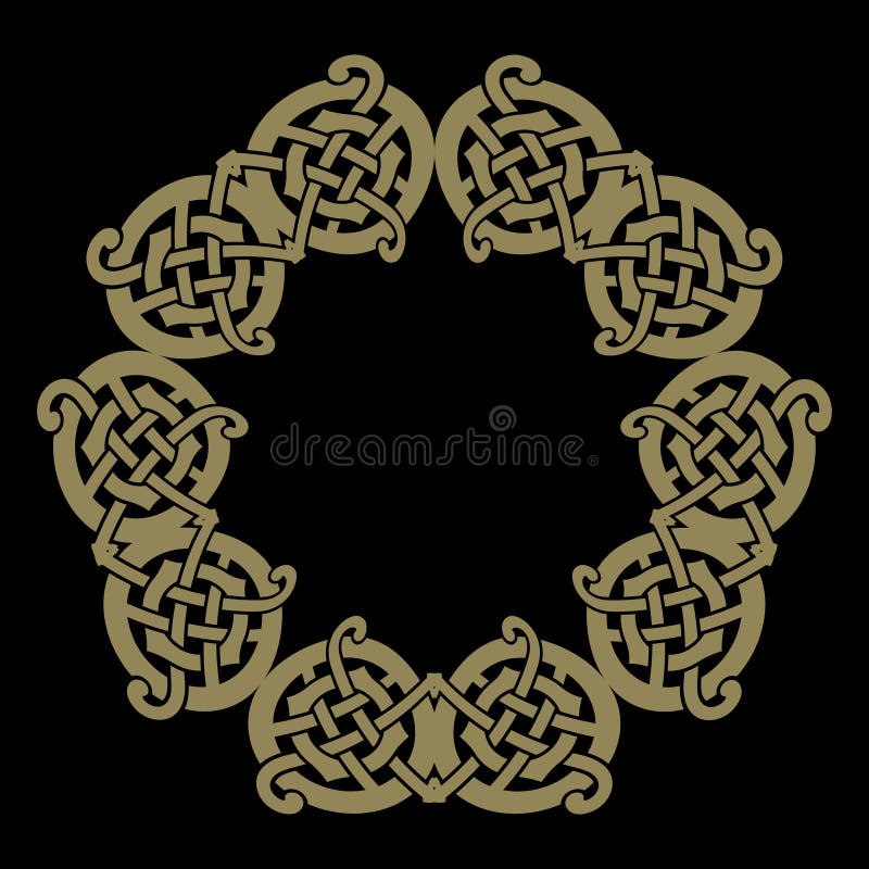 Round Celtic, Scandinavian Design, Celtic Pattern Stock Vector ...