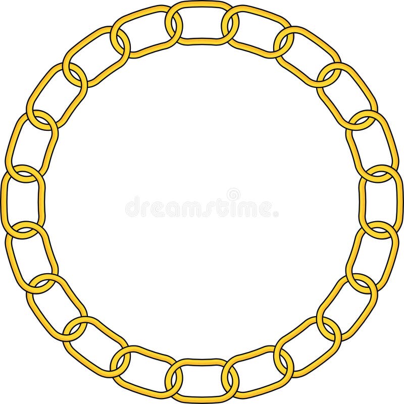 Round Chain Frame. Circle Chains Border Stock Vector - Illustration of ...