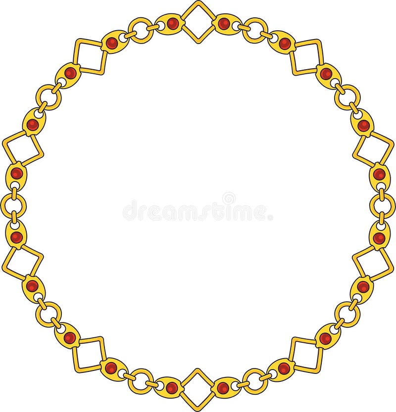 Round Chain Frame. Circle Chains Border Stock Vector - Illustration of ...
