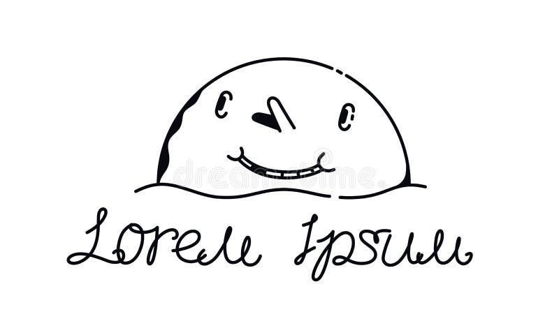 Round Character Smiley. Vector. Layout Logo Stock Vector - Illustration ...