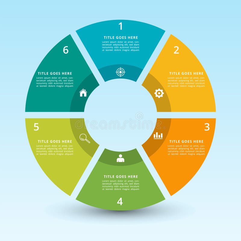 Round Chart Infographics. Modern Design with Icon Stock Vector ...