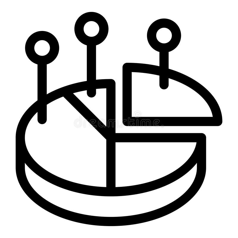 Round Chart with Pointers Showing Market Share Stock Vector ...