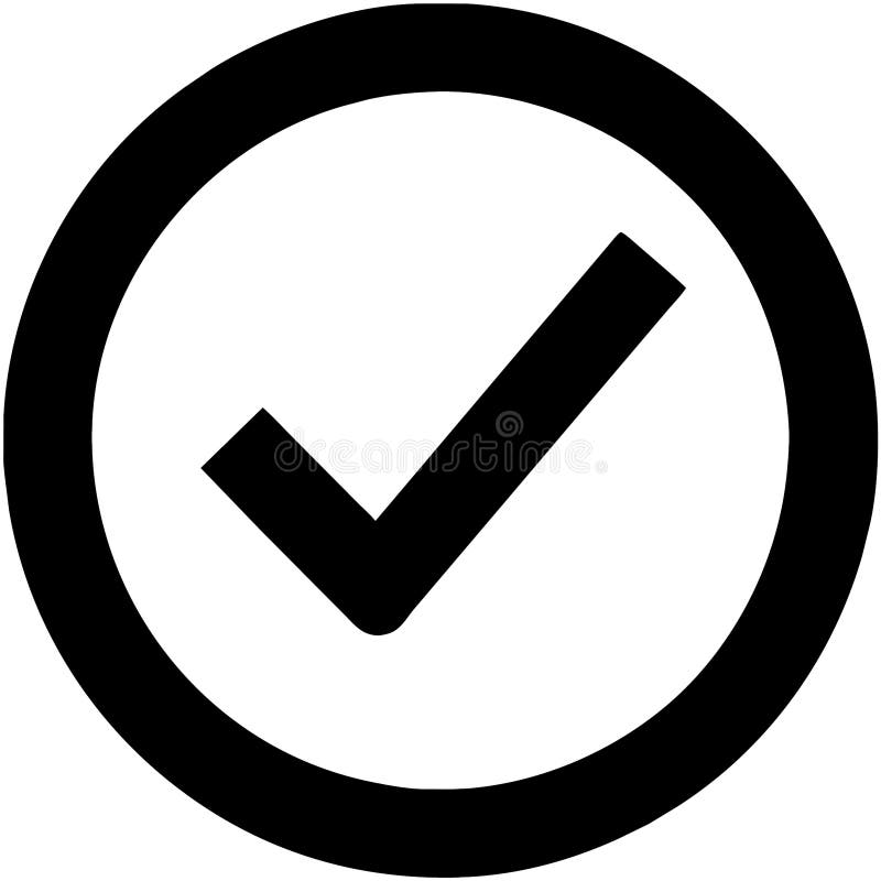 Round check mark. stock illustration. Illustration of approved - 288277681