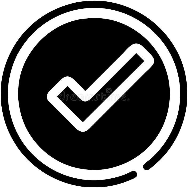 Round check mark. stock illustration. Illustration of success - 288277687