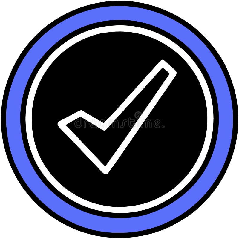 Round check mark. stock illustration. Illustration of confirm - 288277706