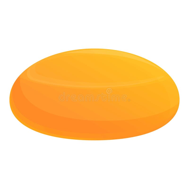 Round Cheese Icon, Cartoon Style Stock Vector - Illustration of natural ...