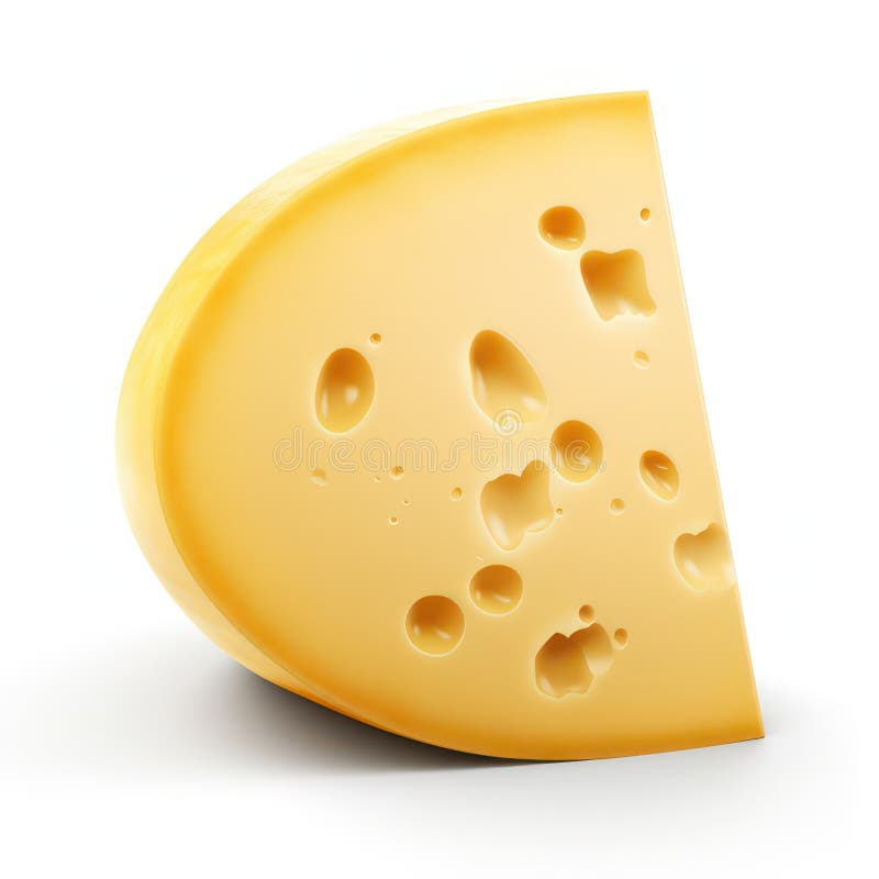 Round Cheese Isolated on White Created with Generative AI. Yummy Cheese ...