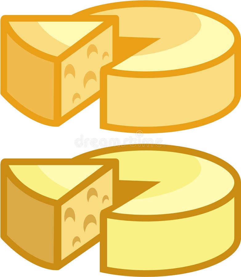 Round cheese Vector Icon stock vector. Illustration of french - 62564730