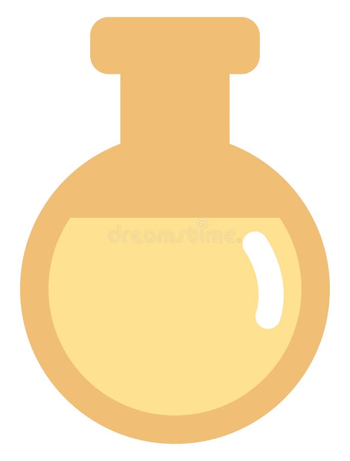 Round Chemistry Bottle, Icon Stock Vector - Illustration of graduated ...