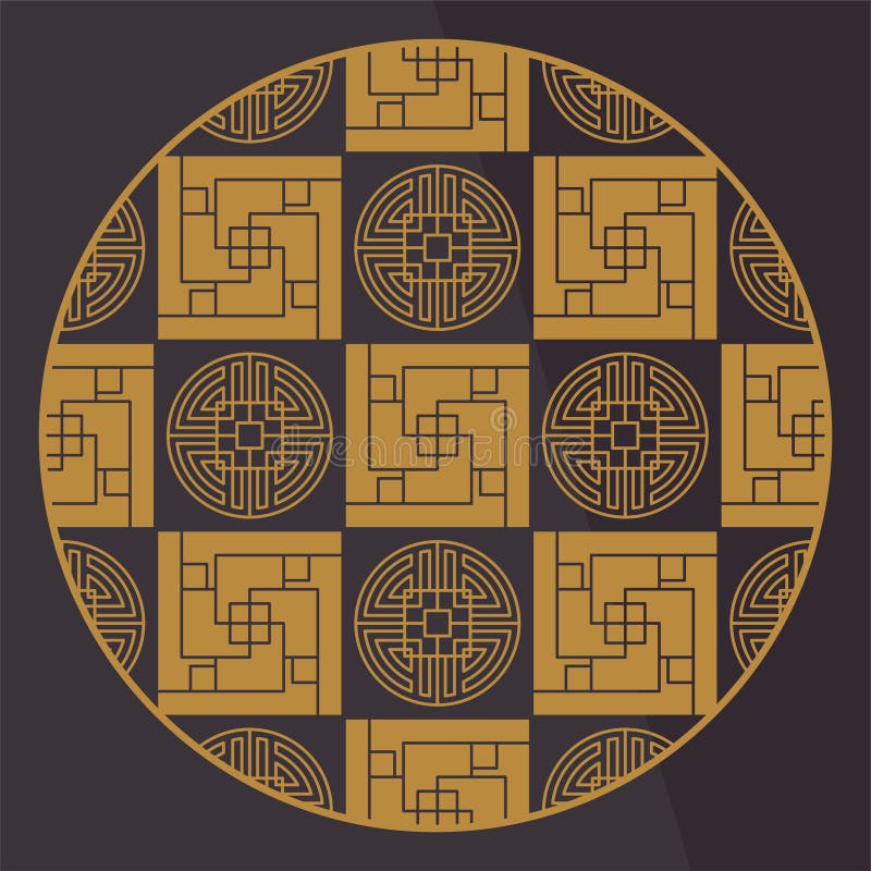 Chinese Decoration Elements. Frame, Border or Tiles with Patterns ...