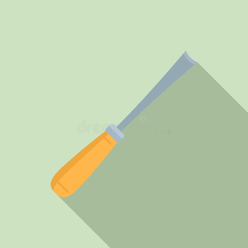 Round Chisel Icon, Flat Style Stock Vector - Illustration of flat, object: 214899344
