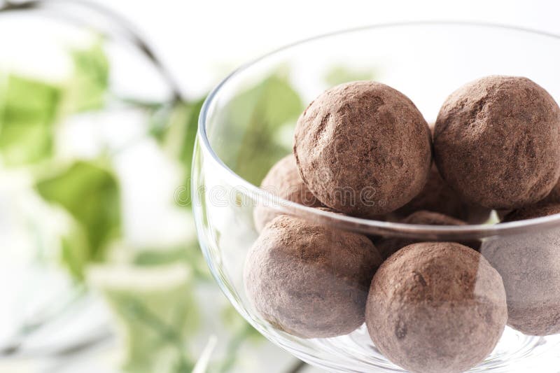 Round chocolate stock image. Image of white, tableware - 27865149