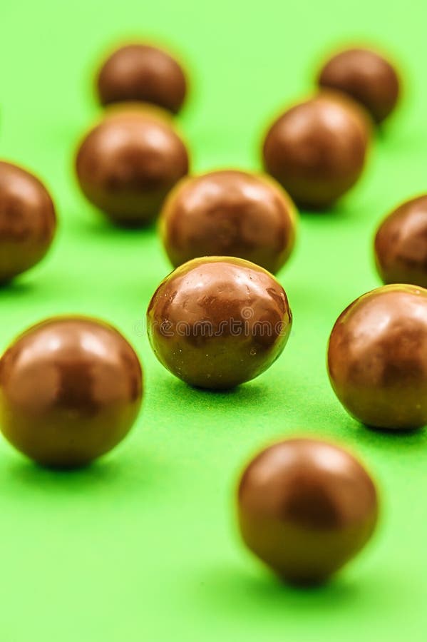 Round chocolate candy stock image. Image of bonbon, crunch - 63322399