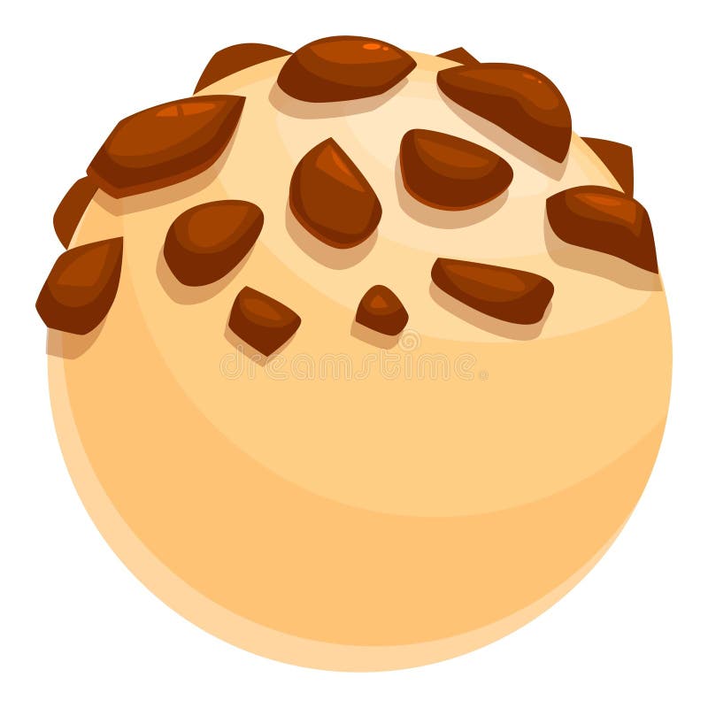 Round Chocolate Chip Cookie Dough Ball Baking Stock Vector ...