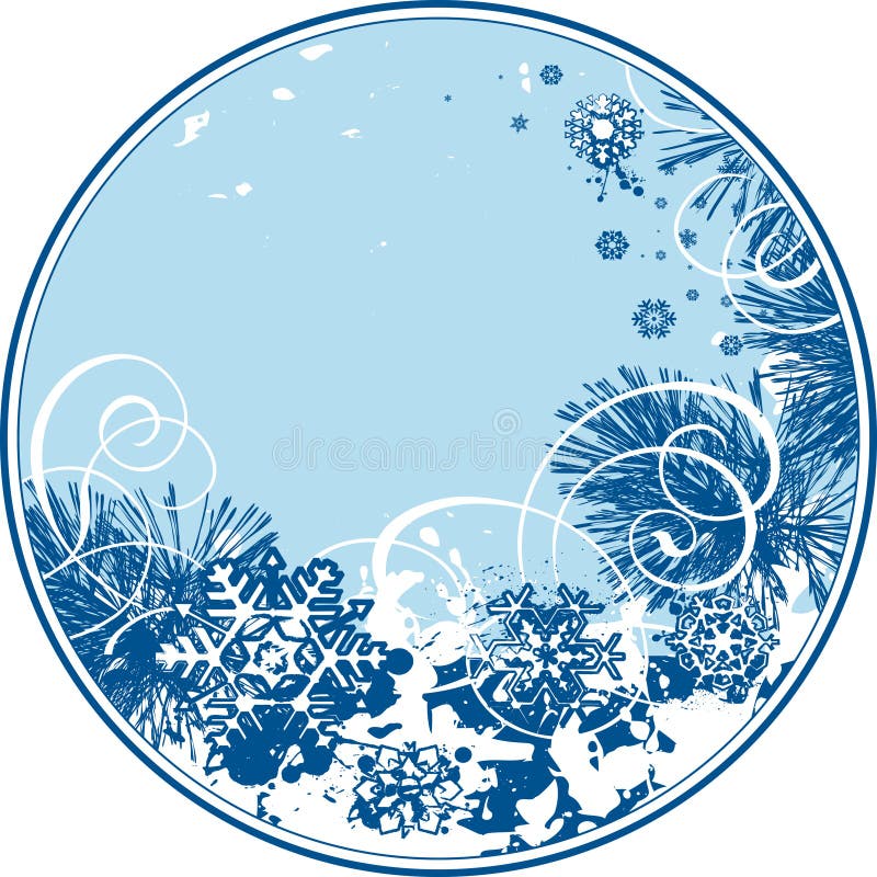Round Christmas background stock vector. Illustration of holiday - 6883790