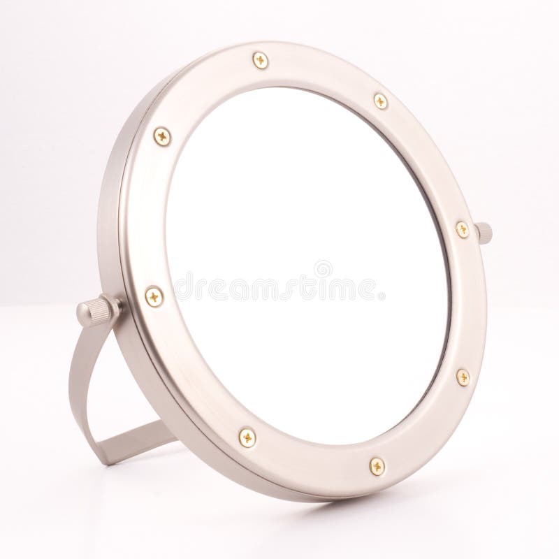 Round Chrome Mirror stock photo. Image of glass, copyspace - 11034486