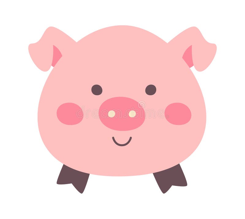 Round Chubby Pig stock vector. Illustration of animal - 281658528