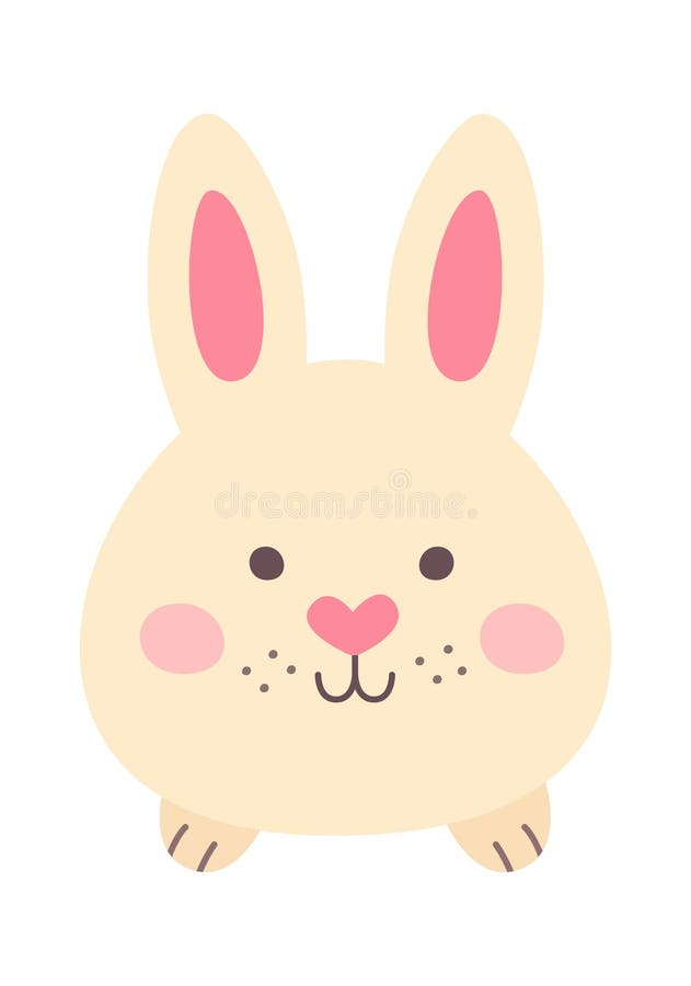 Round Chubby Rabbit stock vector. Illustration of zodiac - 281658611