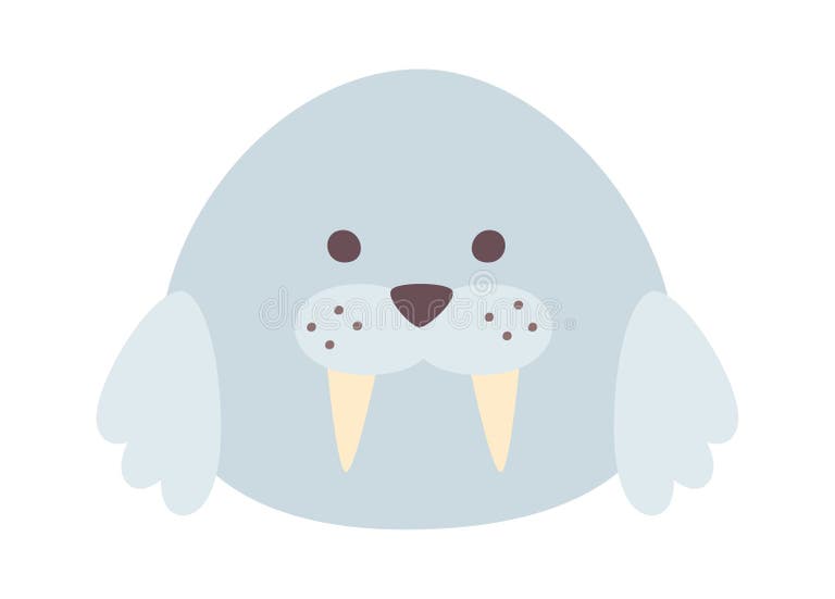 Round Chubby Walrus stock vector. Illustration of animal - 281658338