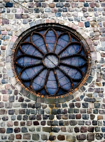 Round church window stock photo. Image of prenzlau, star - 1756734