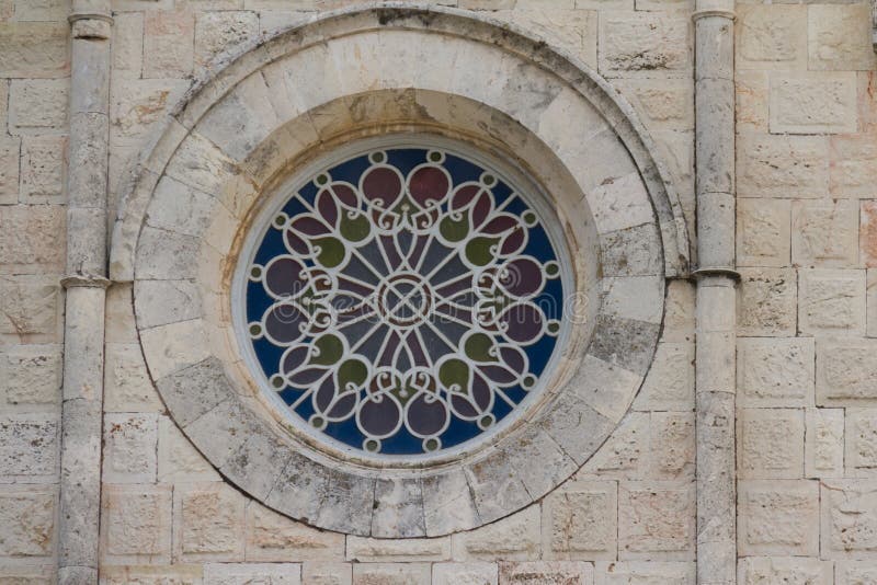Church round window stock photo. Image of decorative - 15151906