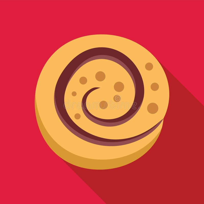 Round Cinnamon Roll Pastry Showing Swirling Icing Design Stock ...