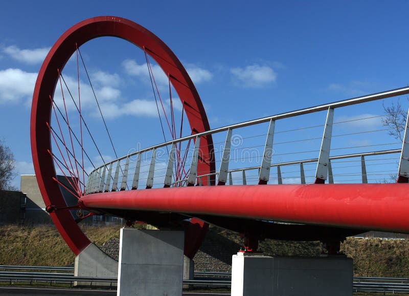 Round Circle As Bicycle Bridge Stock Image - Image of white, round ...