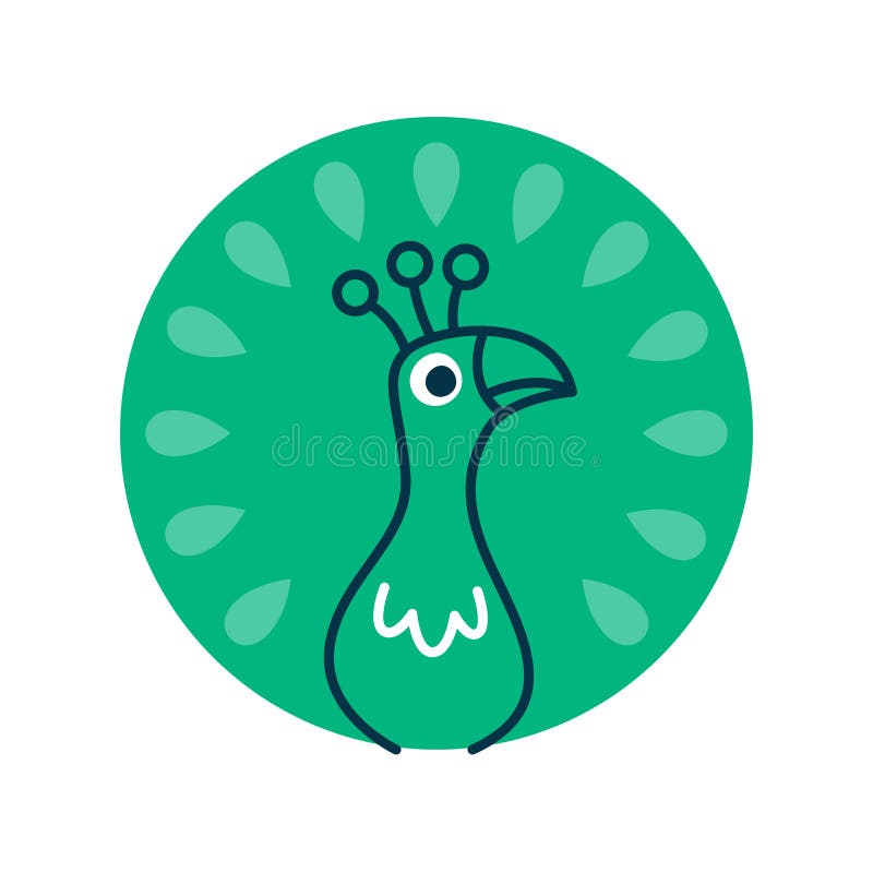 Round Circle with Bird Math Cartoon Character Stock Vector ...