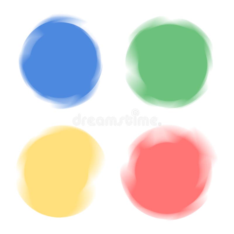 Round Circle Blur Shape Background Set Stock Vector - Illustration of ...