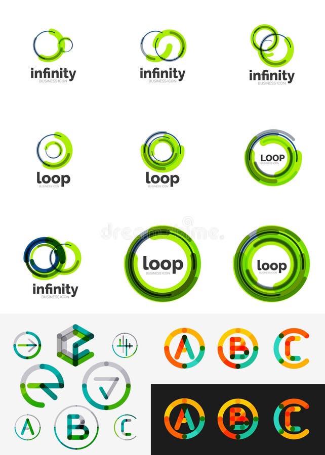 Technology Circle Logos Symbols and Vector Stock Vector - Illustration ...