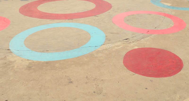 Round Circle Color on the Floor Stock Photo - Image of color, abstract ...