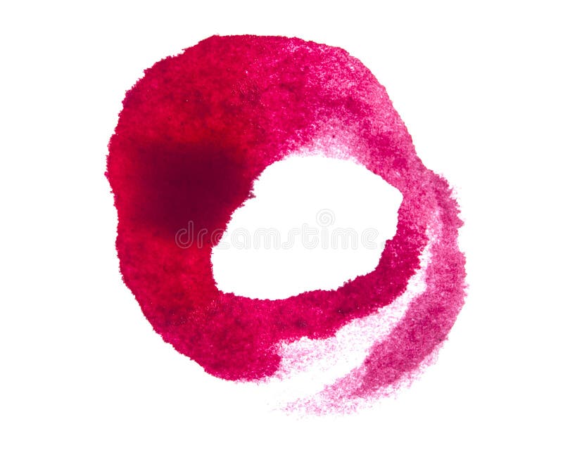 Red Circle, Brush Stroke Texture. Isolated. Stock Photo - Image of ...