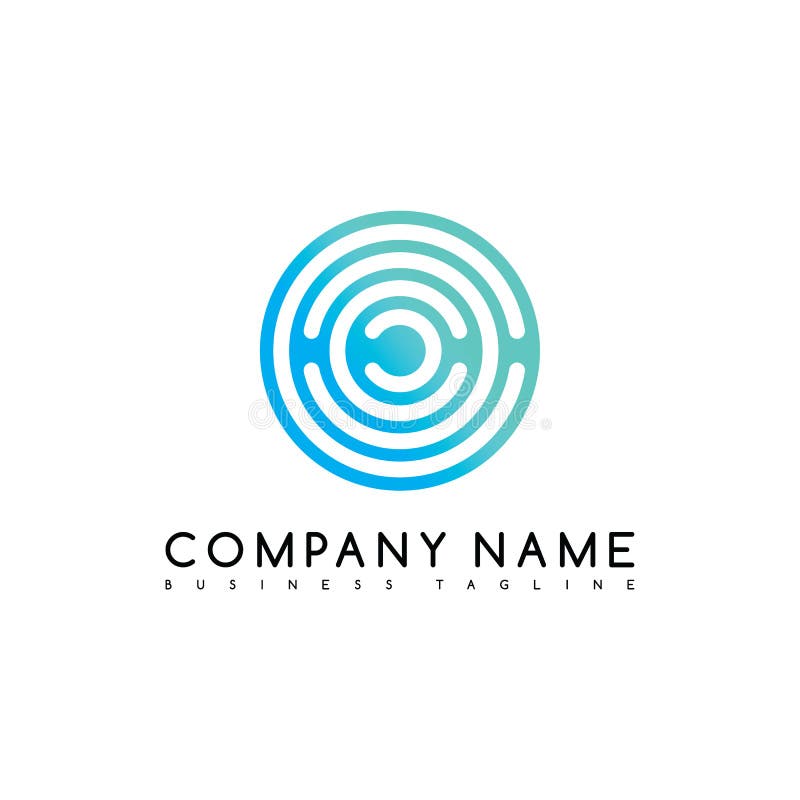 Round Circle Logo Logotype Brand Template Art Stock Vector ...