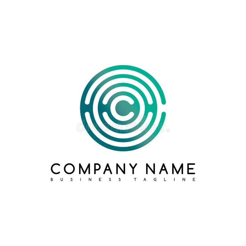 Round Circle Logo Logotype Brand Template Art Stock Vector ...