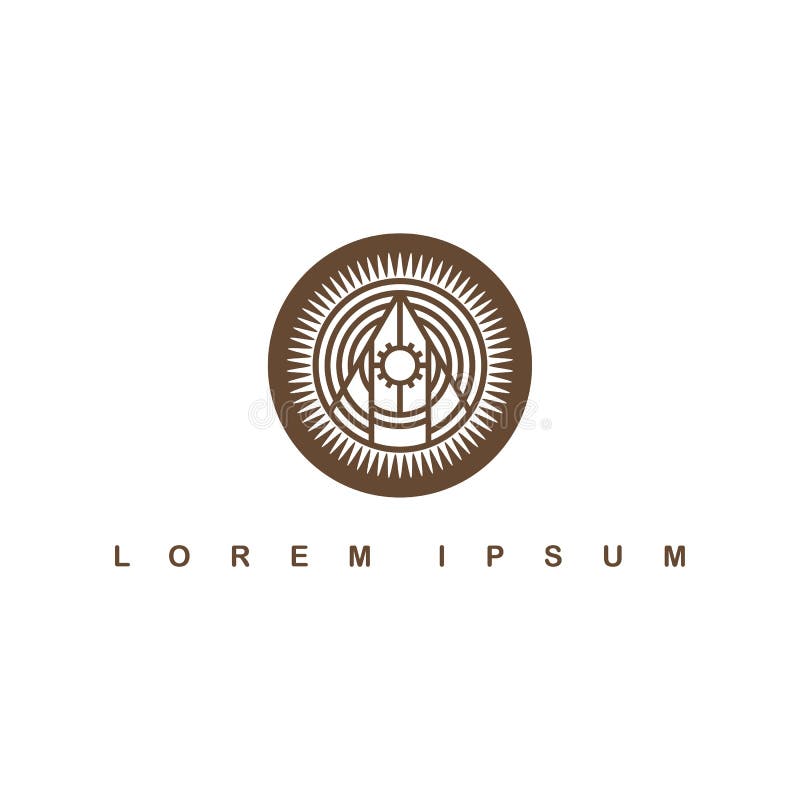 Round Circle Native Tribe Sign Symbol Logo Stock Vector - Illustration ...