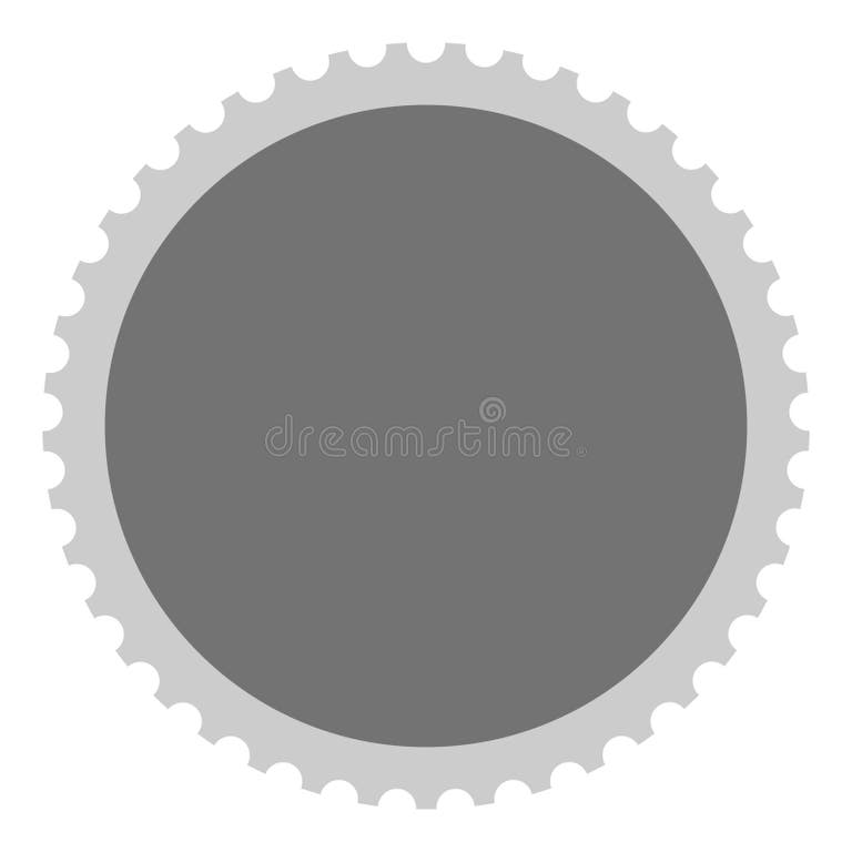 Round Circle Postage Stamp Vector Stock Vector - Illustration of stamp ...