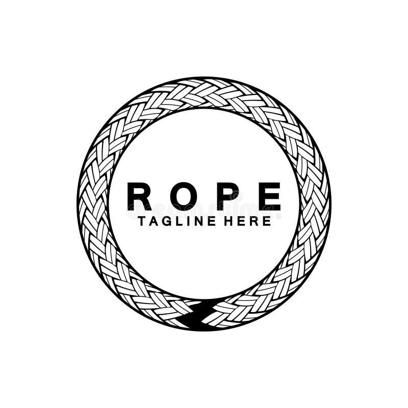 Round Circle Rope Icon Symbol Vector Isolated on White Background Stock ...