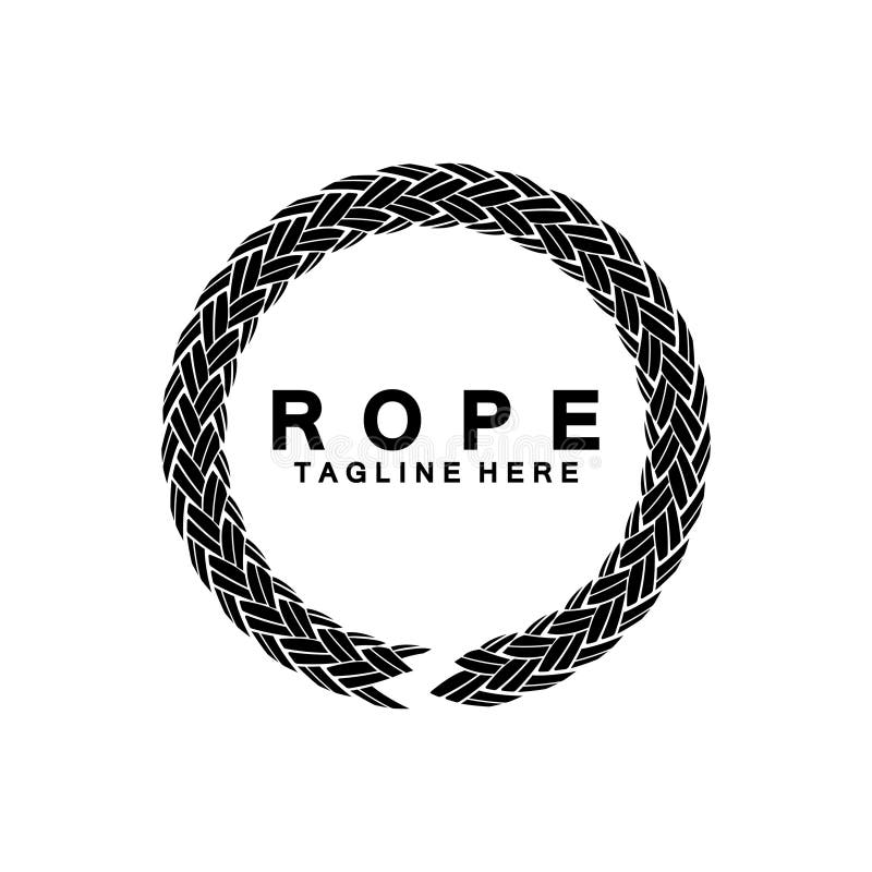 Round Circle Rope Icon Symbol Vector Isolated on White Background Stock ...