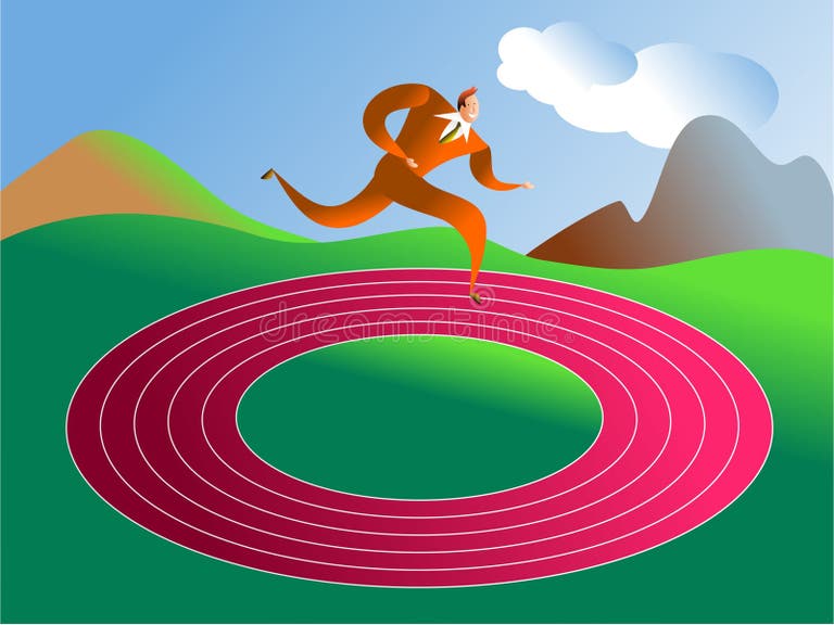 Running Around Circles Stock Illustrations – 32 Running Around Circles ...