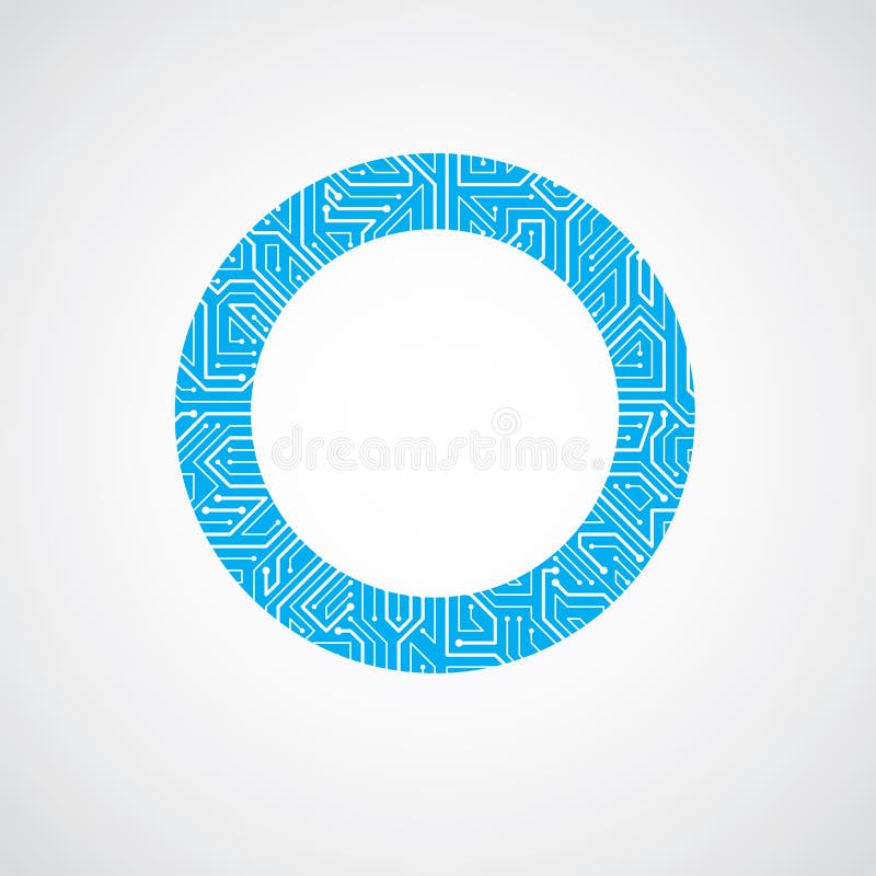 Round Circuit Board with Electronic Components of Technology Device ...