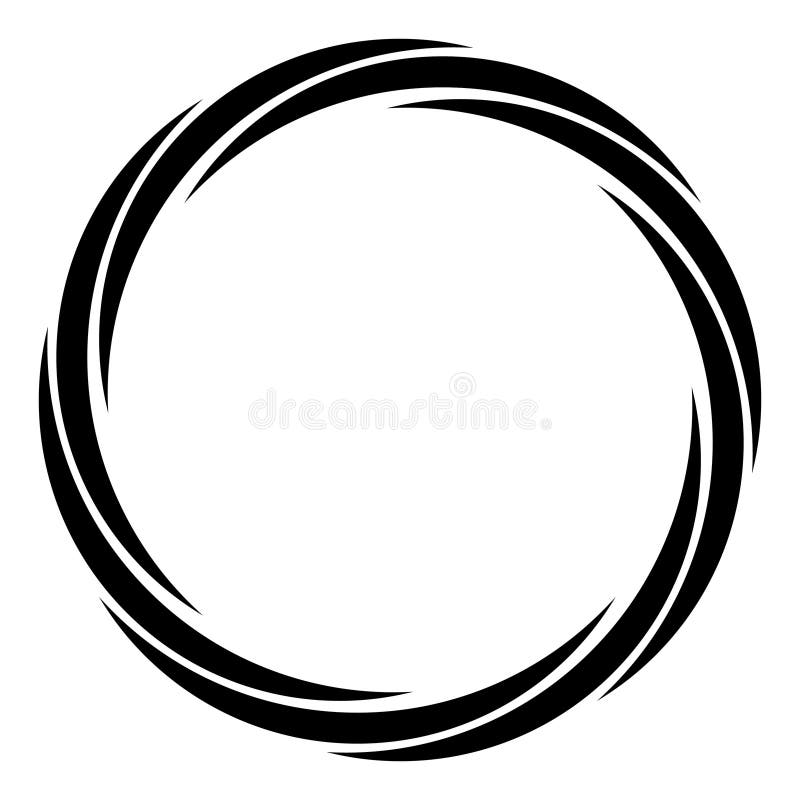 Round Circular Banner Frame, Border Circular Markers Swirling Vortex ...