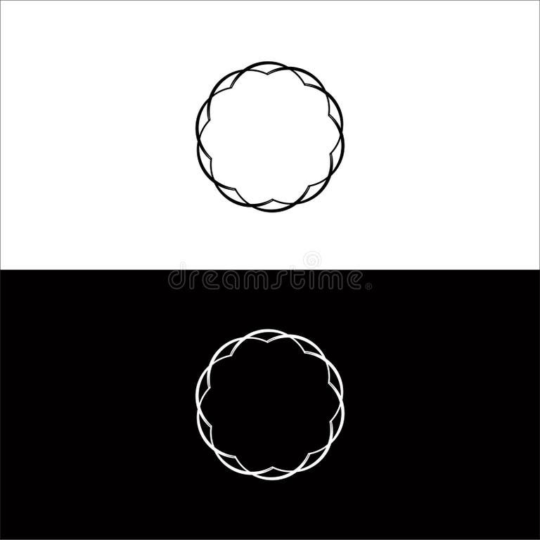 Round Circular Banner Frames, Borders . Circle Vector Logo Design Stock ...