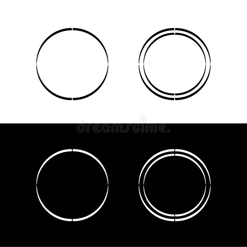 Round Circular Banner Frames, Borders, Stock Vector - Illustration of ...